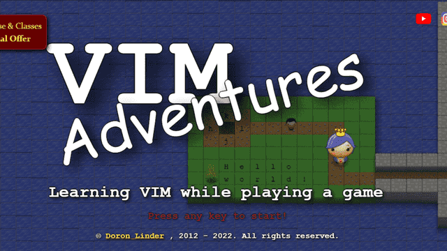Learn how to use text/code editor vim with Vim Adventures | Gamify List