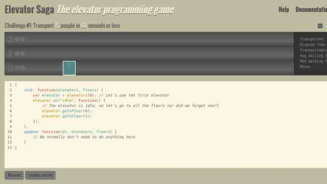 Learn Javascript And Computer Algorithms With Elevator Saga Gamify List